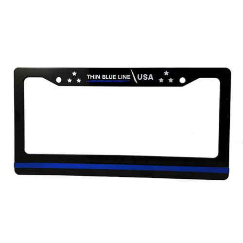 License Plate Frame - Thin Blue Line – Security Pro USA