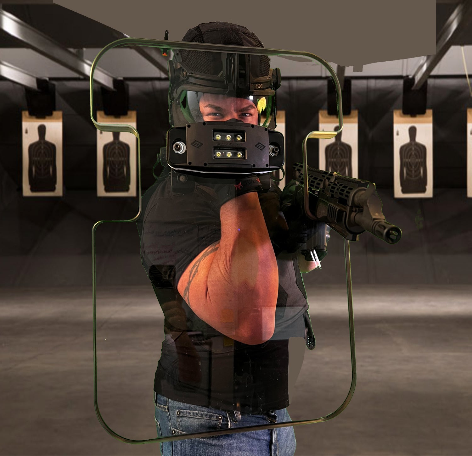 SecPro Clear Ballistic Shield NIJ Level IIIA with Light System ...